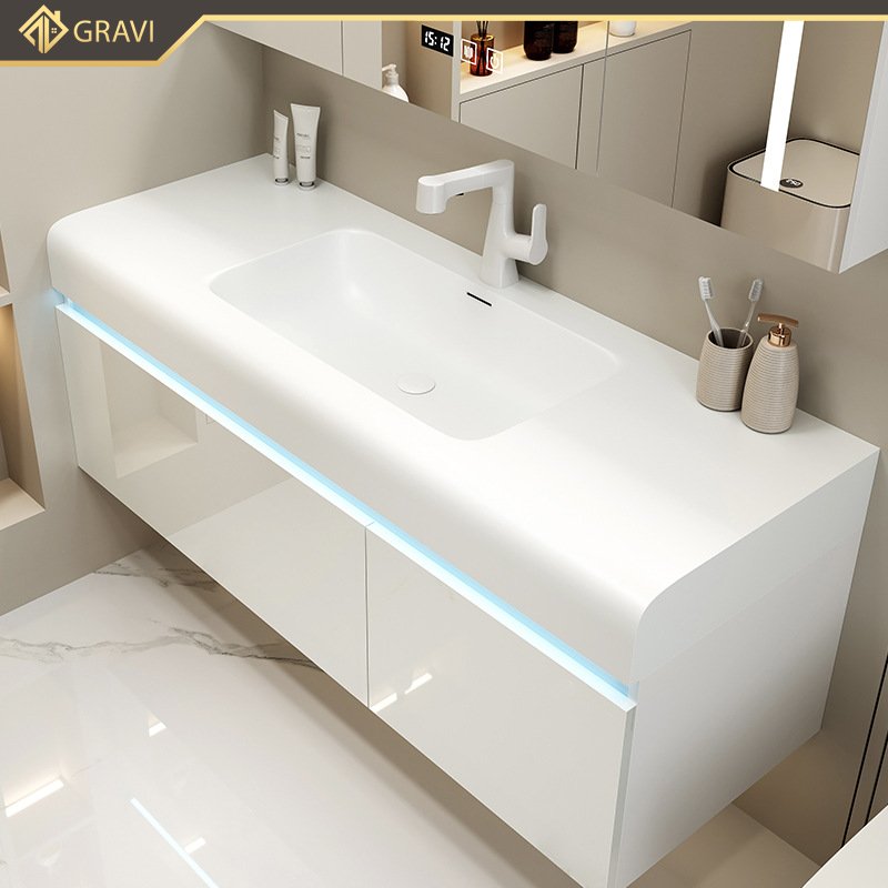 Bộ tủ chậu cao cấp Gravi BT.GTM100G18, ngang 100cm - Gravi