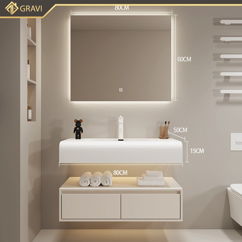 Bộ tủ chậu cao cấp Gravi BT.GTM80G15, ngang 100cm - Gravi